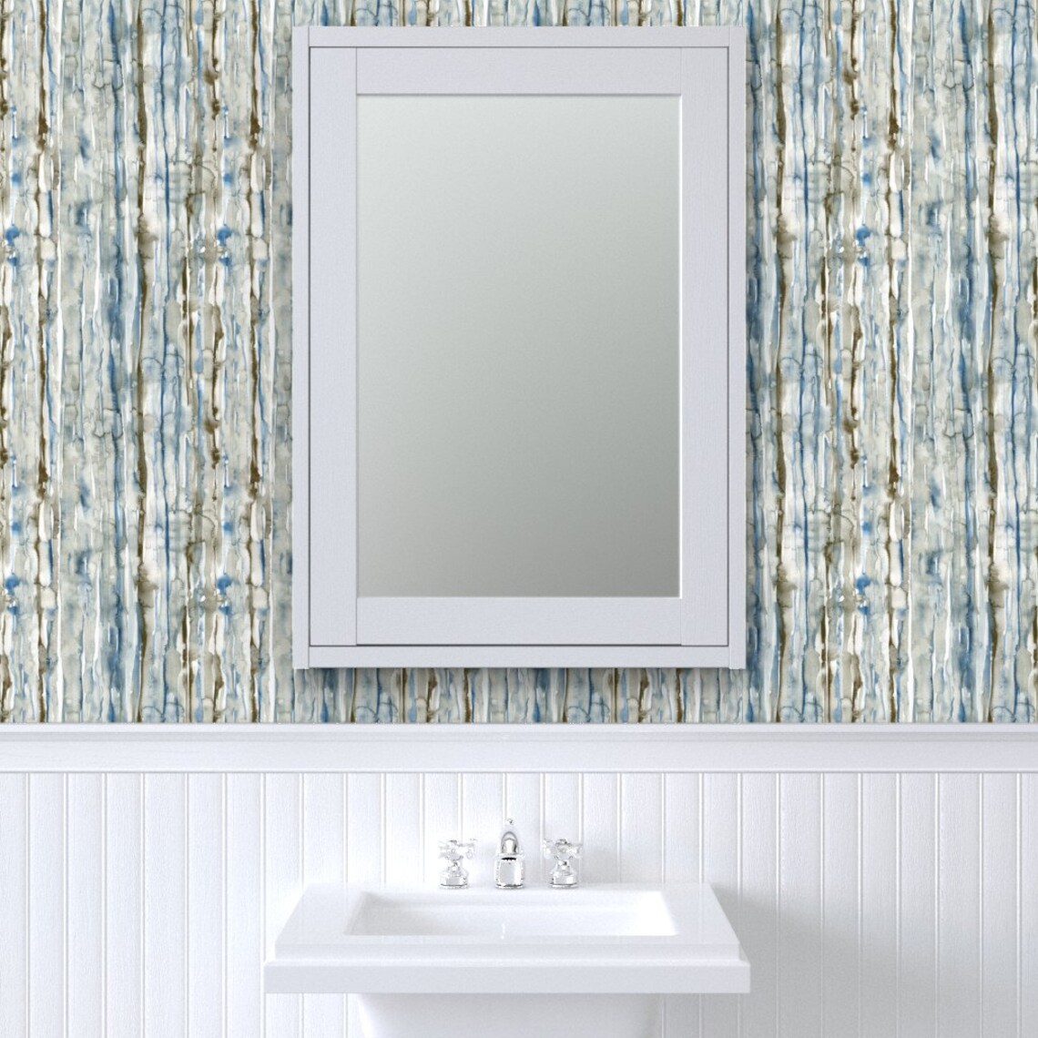Watercolor Wallpaper Watercolor Lines Washed by Rebecca Reck - Etsy