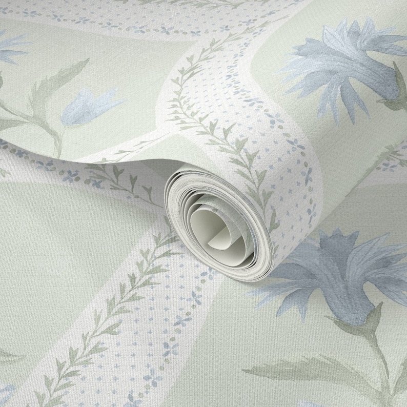 Elegant Floral Peel-and-stick Wallpaper Sampler - Pastel Watercolor ...