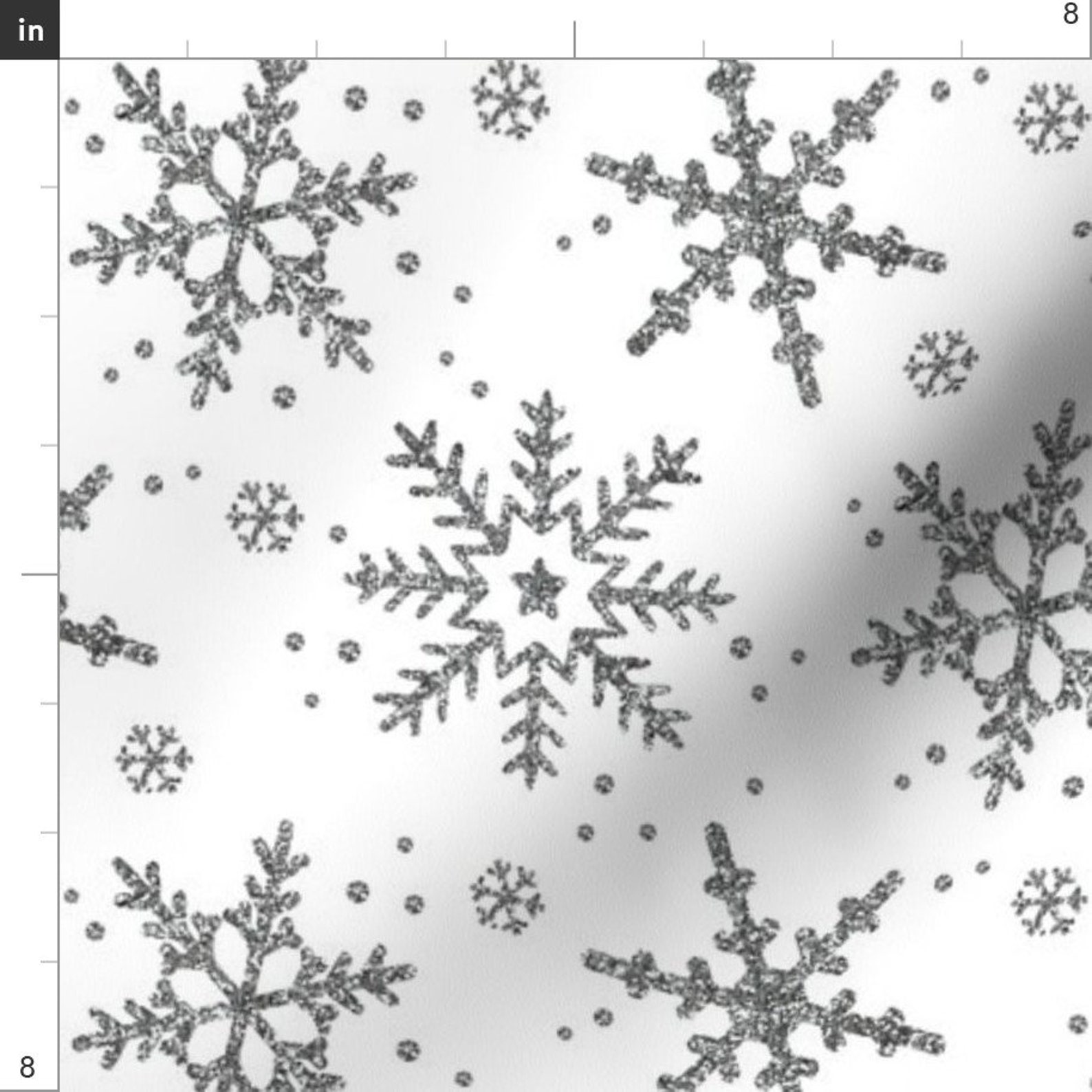 Snowflake Fabric Snowflake on White by Willowlanetextiles - Etsy