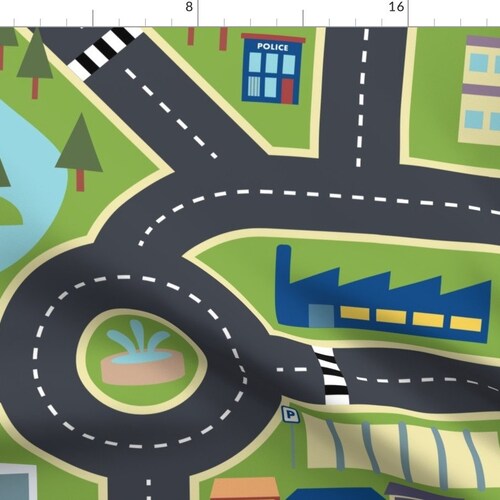 Playroom Fabric Town Country Play Map Mat by Seesawboomerang - Etsy