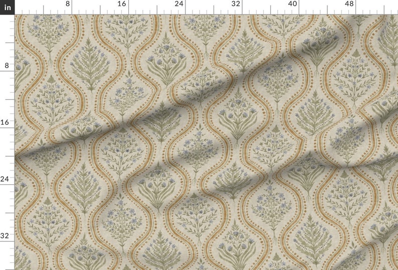 Traditional Damask Upholstery Fabric Dusty Blue Damask by - Etsy