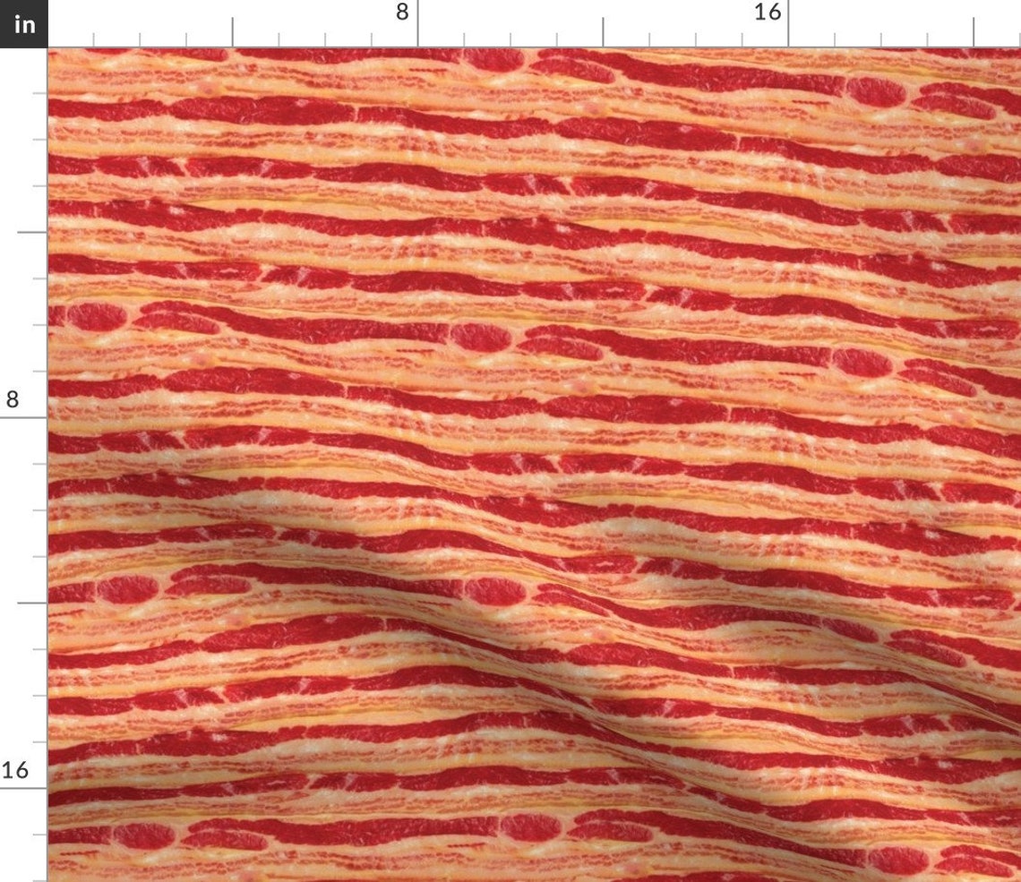 Bacon Fabric Horizontal Bacon Slabs by Xoxotique Kitsch | Etsy
