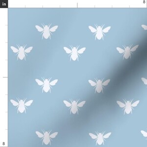 Bees Fabric Bee Blue by Blackwooddesign Bee Insect Baby Blue White ...