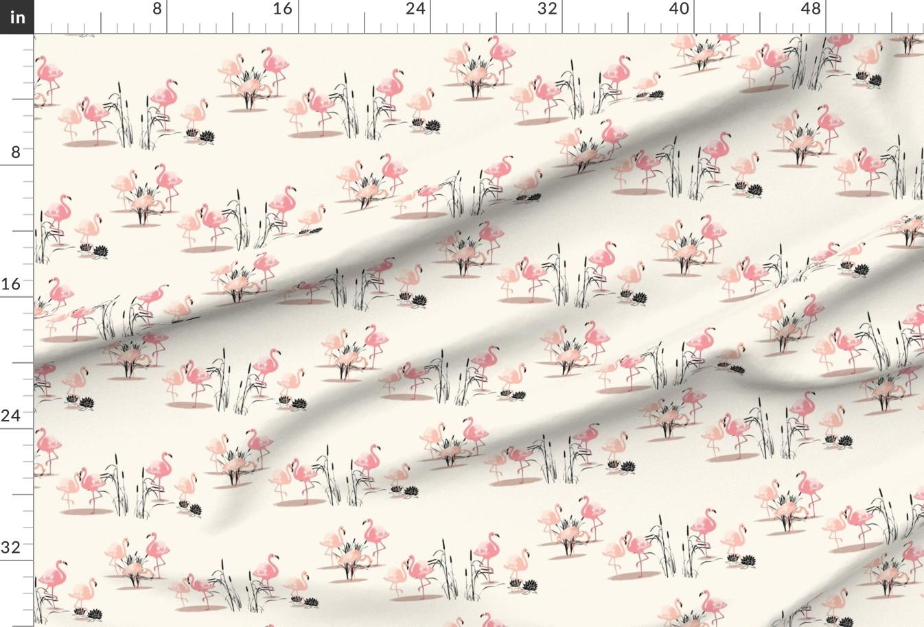 Flamingos Fabric - Vintage Flamingo Glam by Ladywendolyn - Flamingos ...