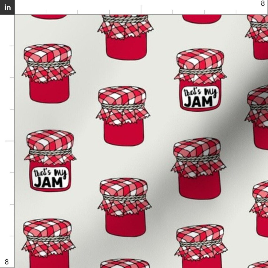 That's My Jam Fabric That's My Jam Red by - Etsy