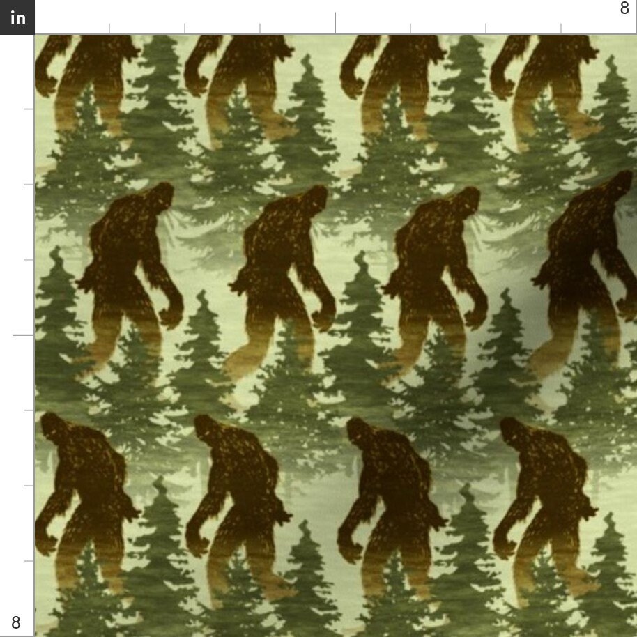 Bigfoot Fabric Bigfoot Large Forest By Thecalvarium | Etsy