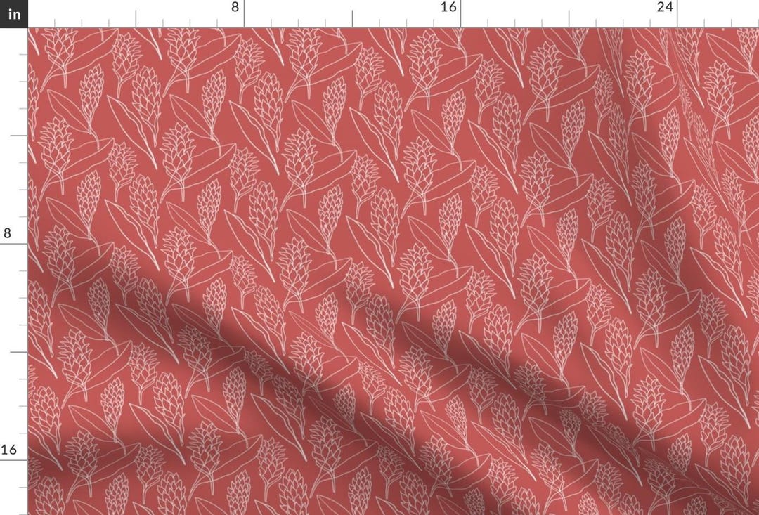 Ginger Fabric - Ginger Outlines by Eternalsummerhawaii - Cinnamon Spice ...