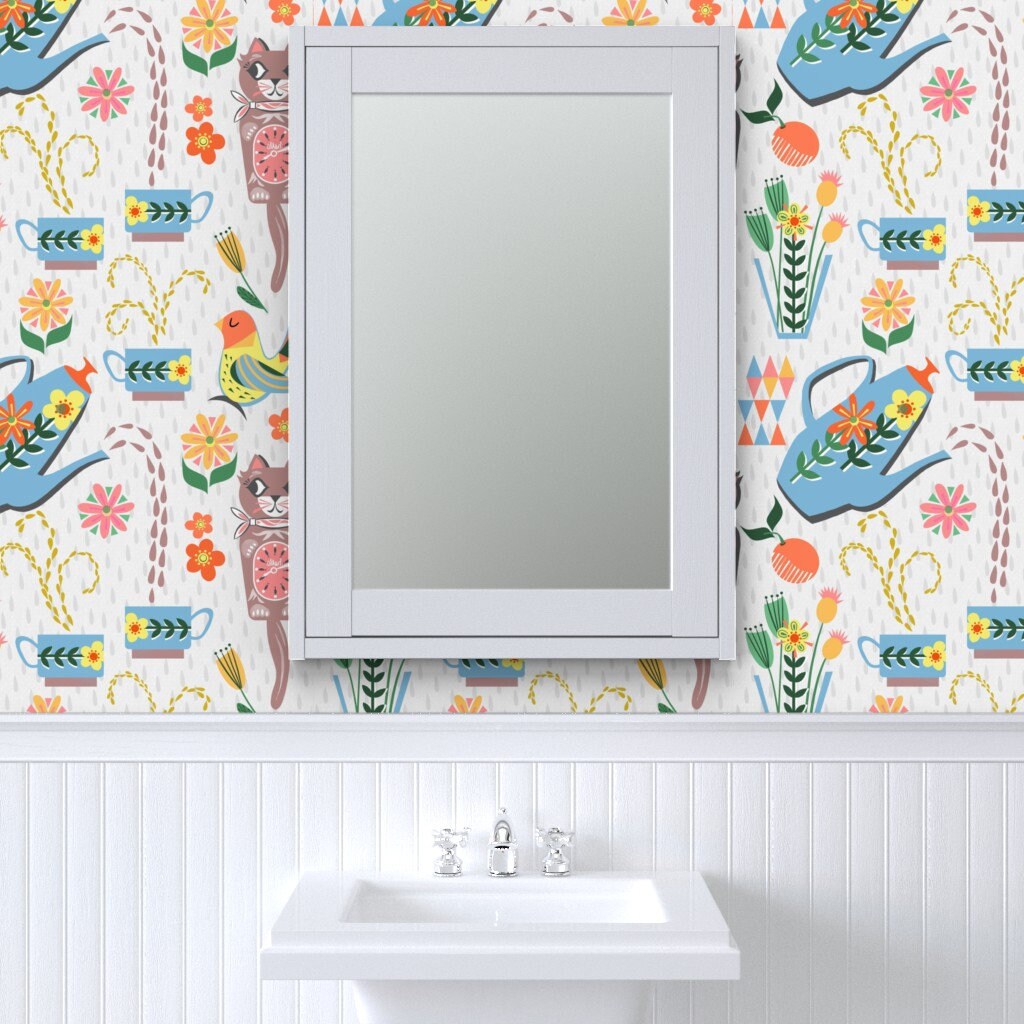 Vintage Kitsch Wallpaper Coffee Break by Landmink Retro | Etsy