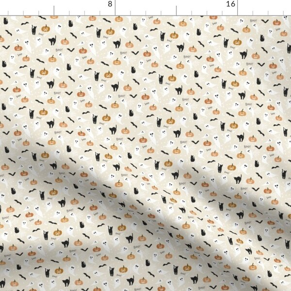 Neutral Halloween Fabric - Etsy
