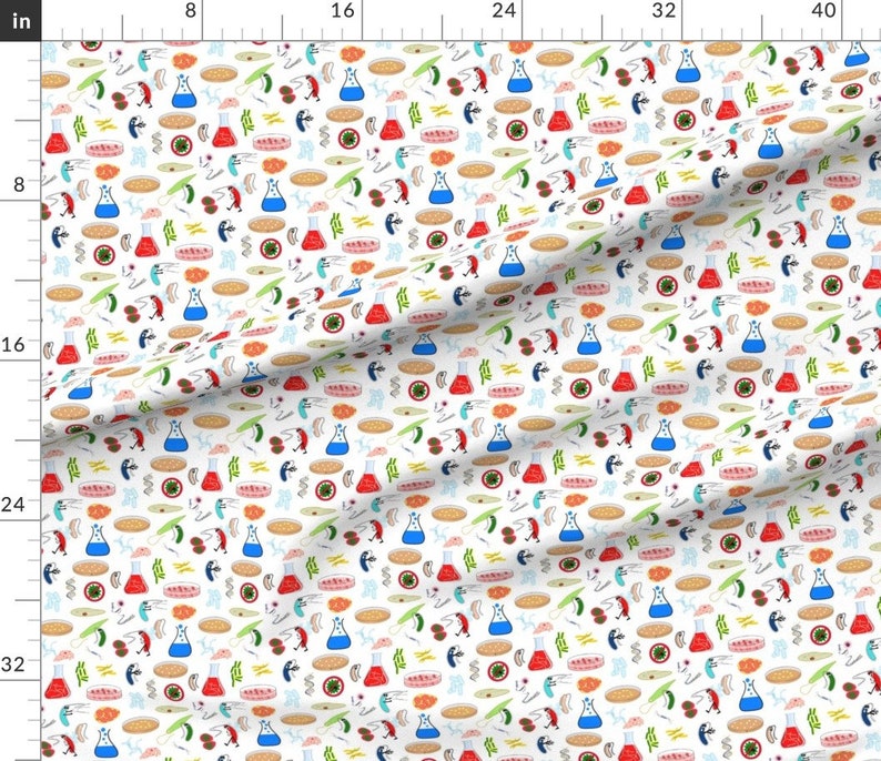 Science Class Fabric Biology by Stofftoy School Science - Etsy