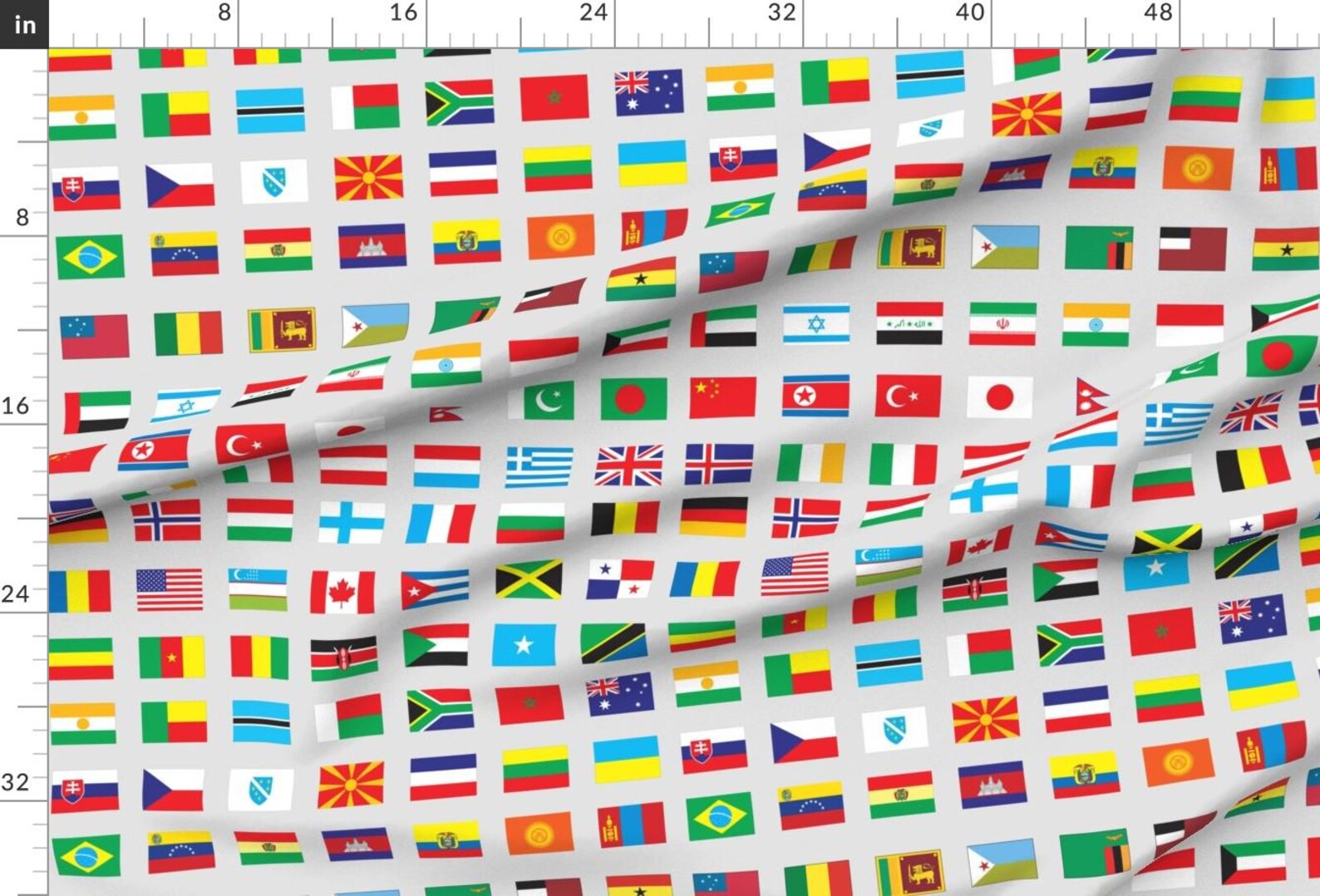 Flags Fabric - Modern Flags of the World by Aftermyart - Modern World ...