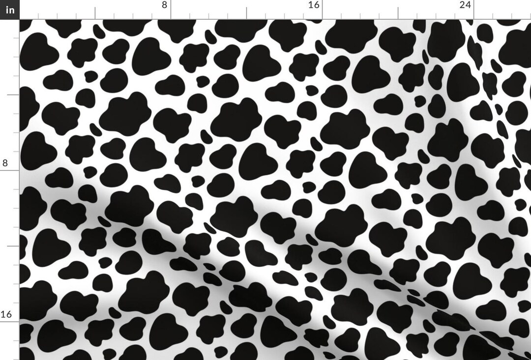 Cow Print Fabric - Cow Pattern by Kostolom3000 - Cow Animal Hide Black ...