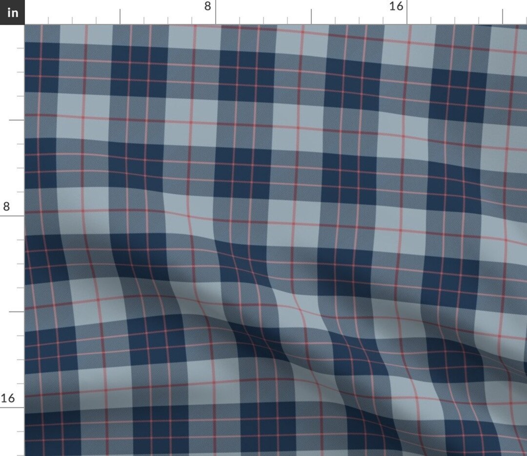 Tartan Fabric Macleod Slate Navy by Weavingmajor Tartan - Etsy
