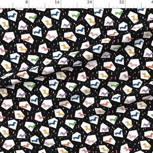 Dog Dachshund Fabric Neon Retro Weiners by Natalee Wegmann Dog ...