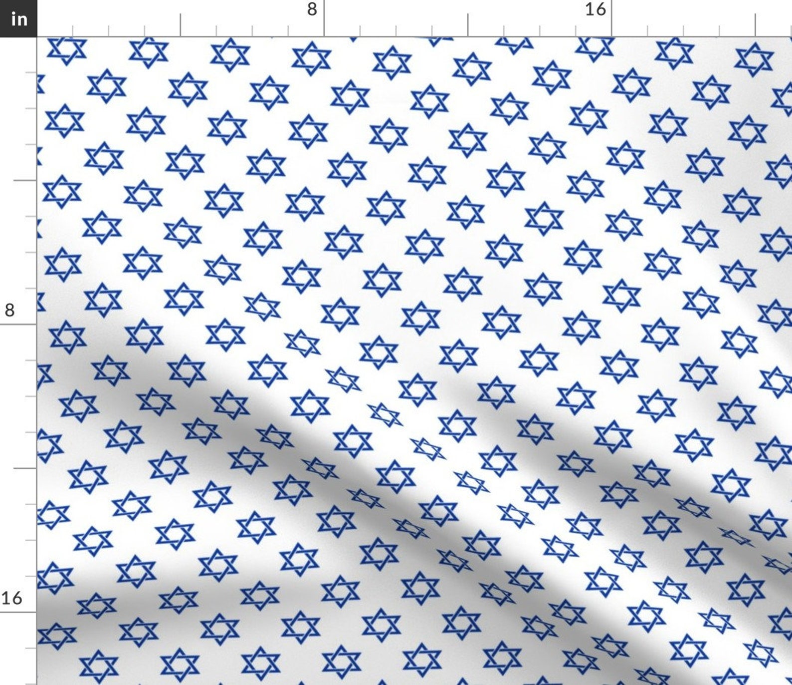 Star of David Fabric Blue Star of David on White by Mtothefifthpower ...