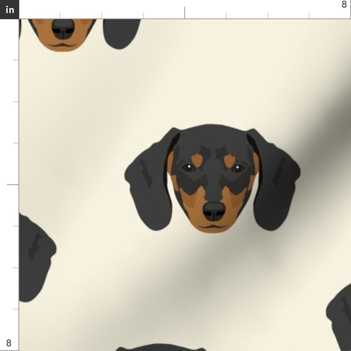 Dachshund Fabric Dachshund Dog Seamless Pattern White - Etsy