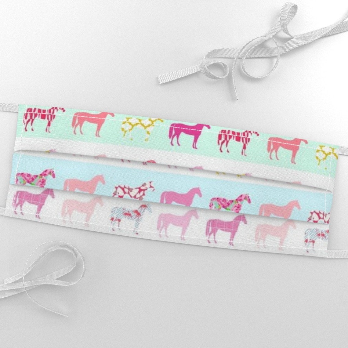 Preppy Ponies Fabric Lilly's Spring Ponies by | Etsy