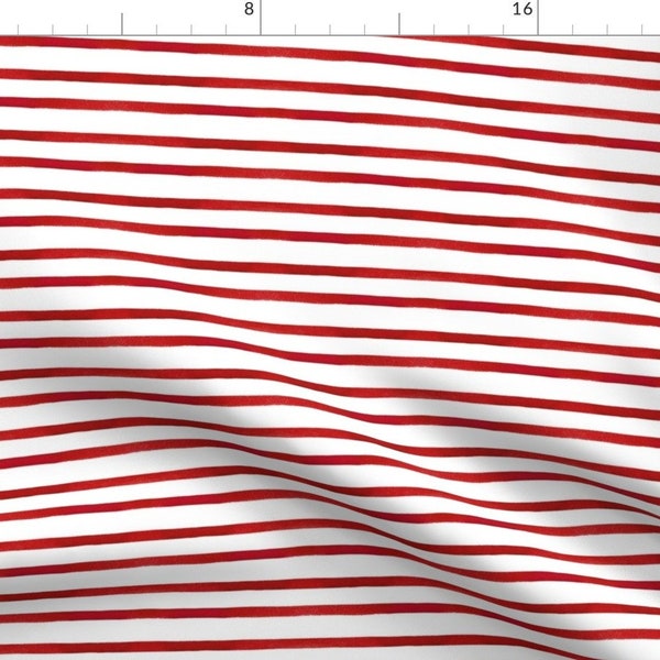 Red Striped Fabric - Etsy