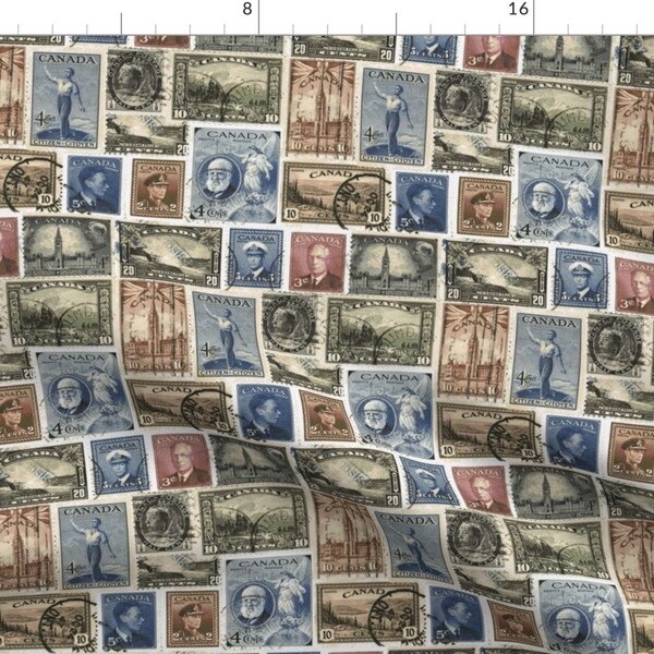Postage Fabric - Etsy