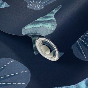 Blue Shells Wallpaper Sound of Waves by Achiachodesign Coastal ...