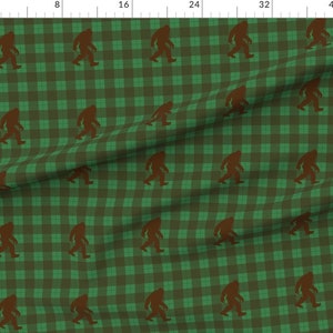 Bigfoot Fabric Bigfoot Plaid by Krystalsavage Bigfoot Myth Woodland ...
