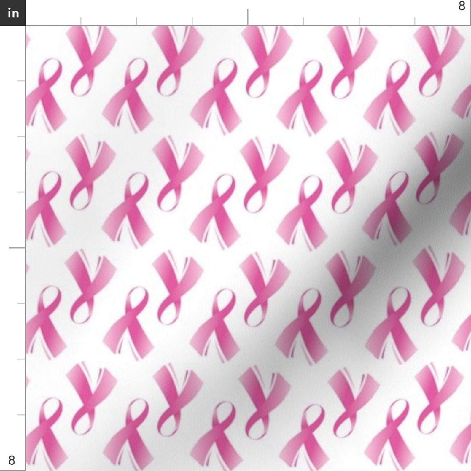 Breast Cancer Pink Ribbon Fabric Breast Cancer Pink Ribbon - Etsy