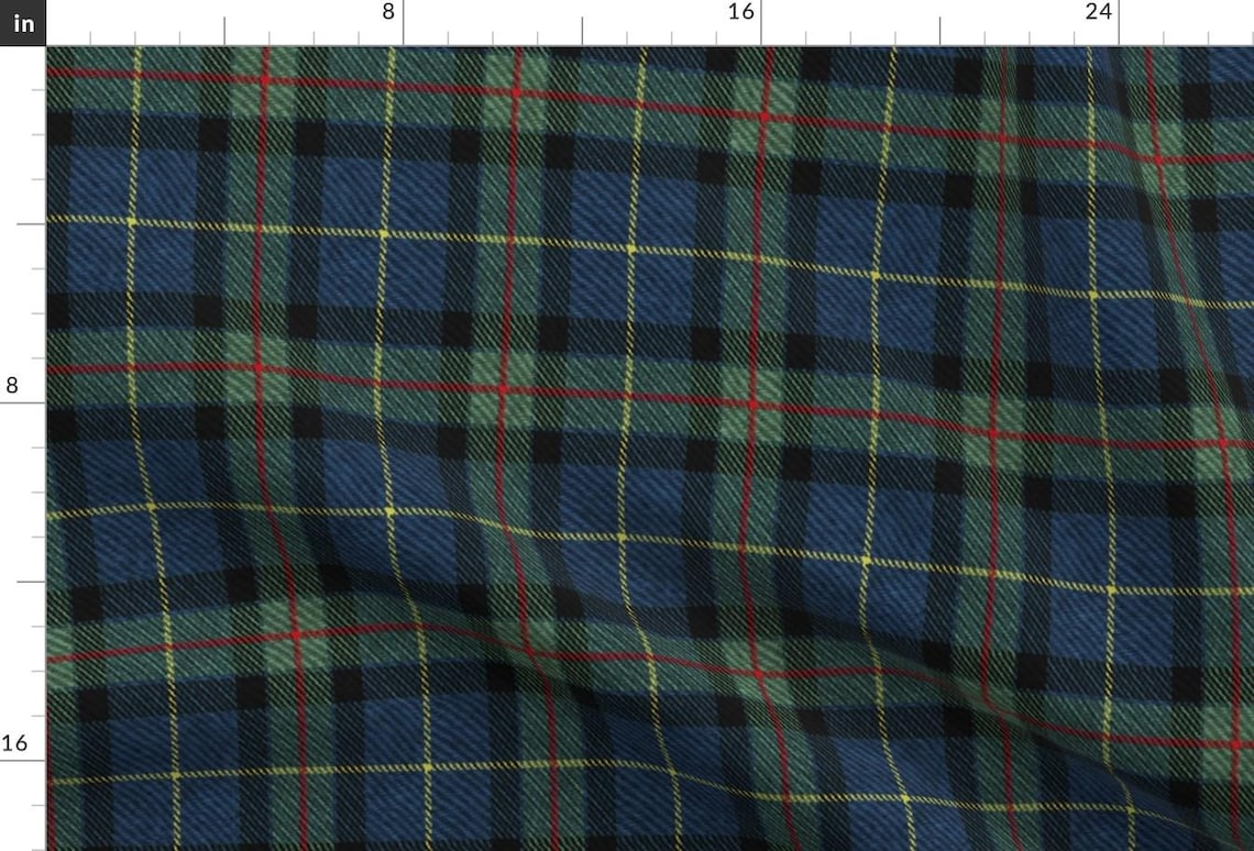 Plaid Upholstery Fabric- Classic Blue Tartan by Willowlanetextiles ...