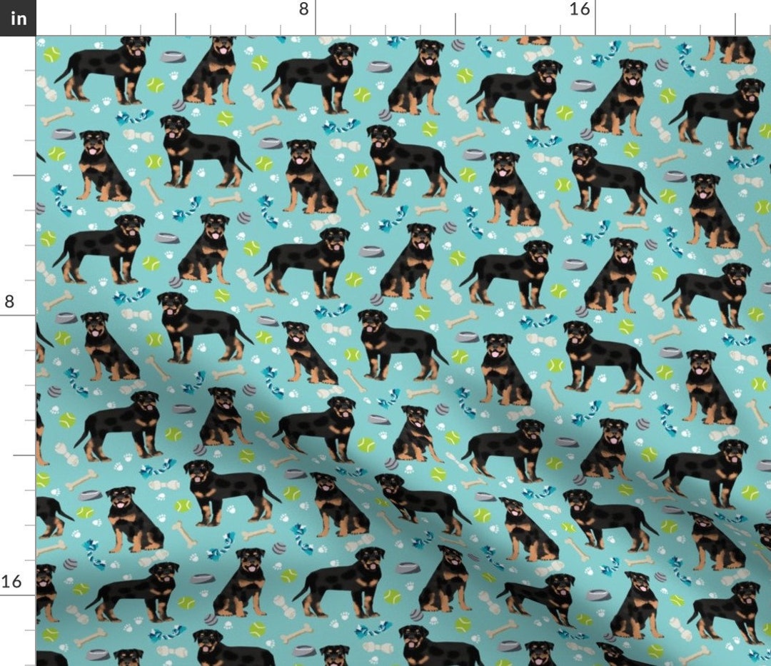 Rottweiler Fabric Rottweiler Dog Fabric Dogs and Toys - Etsy