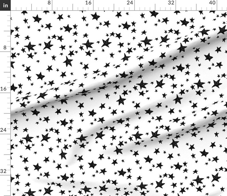 Star Fabric Stars // Black and White Nursery Scandinavian - Etsy