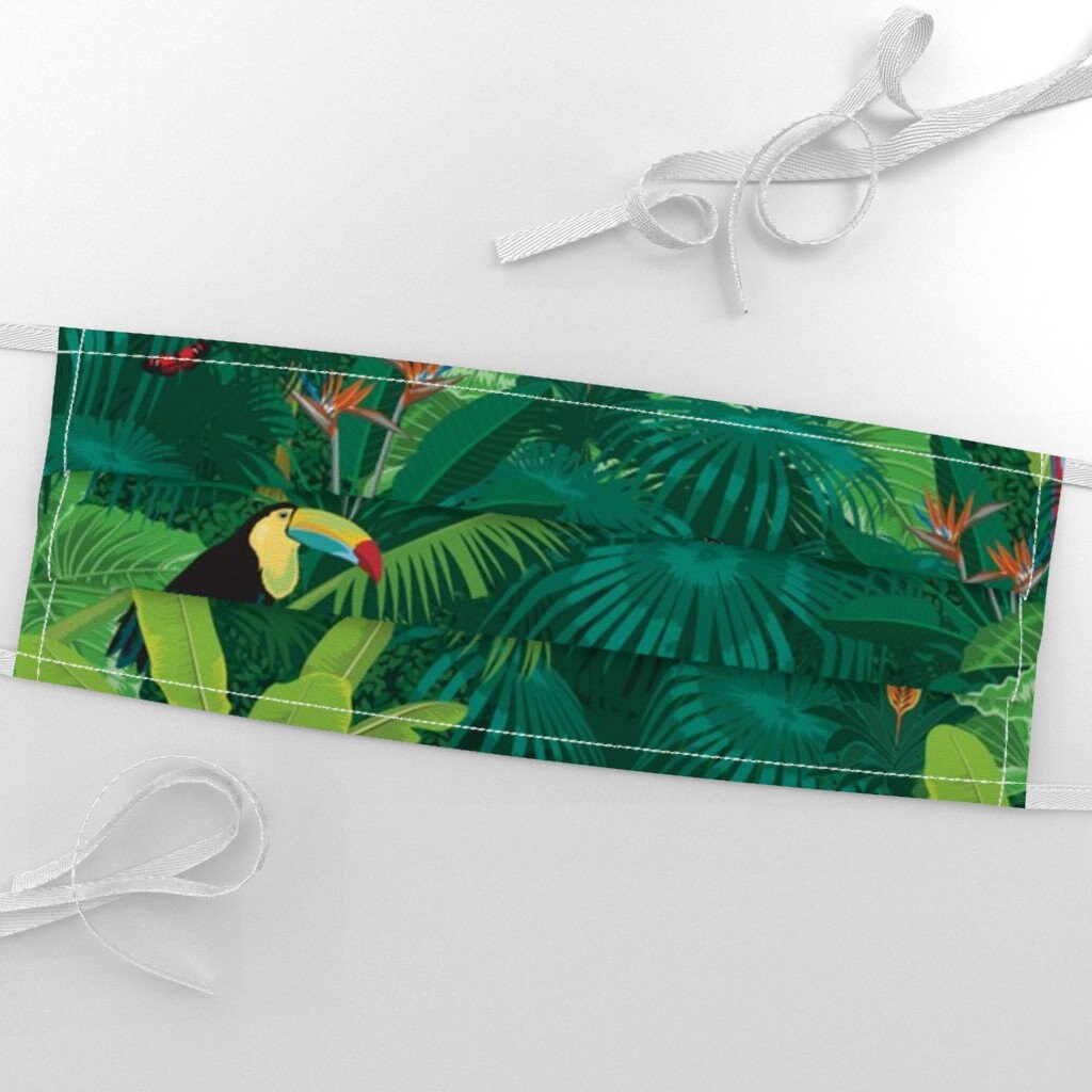 Green Tropical Rain Forest Fabric Jungle 02 by Crixtina | Etsy