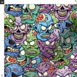 Zombie Fabric Regular Braaaiiiinnsssss by Sandityche Zombie Undead ...