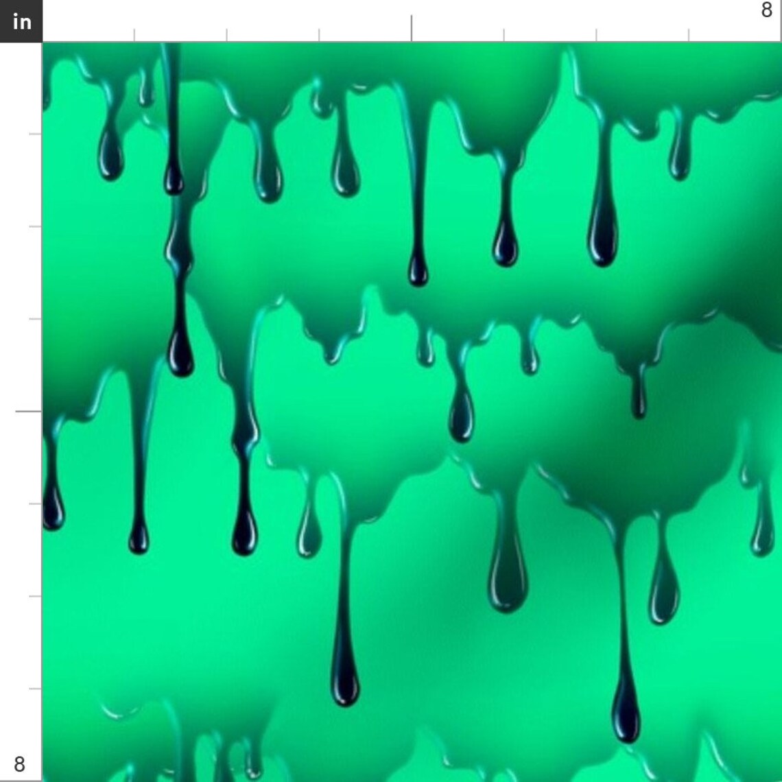 Slime Fabric Green Slime by Jadegordon Slime Halloween | Etsy