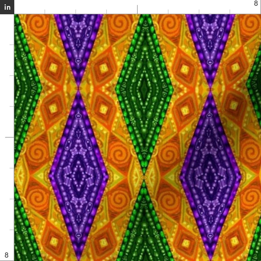 Mardi Gras Fabric Mardi Gras Mesmerize Stripe by P D Frasure - Etsy