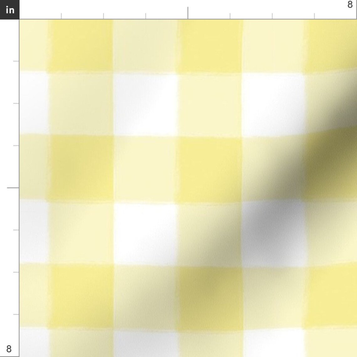 Yellow Gingham Plaid Fabric Small Yellow Buffalo Check - Etsy