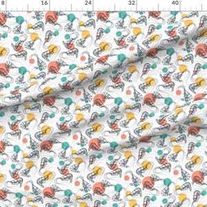 Festive Shrimp Fabric Fun Shrimp by Adehoidar Whimsical Summer Shrimp ...