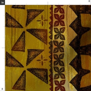 Tiki Tapa Stripe Fabric Tapa Tan by Woodyworld Vintage Tiki Tapa Mid ...