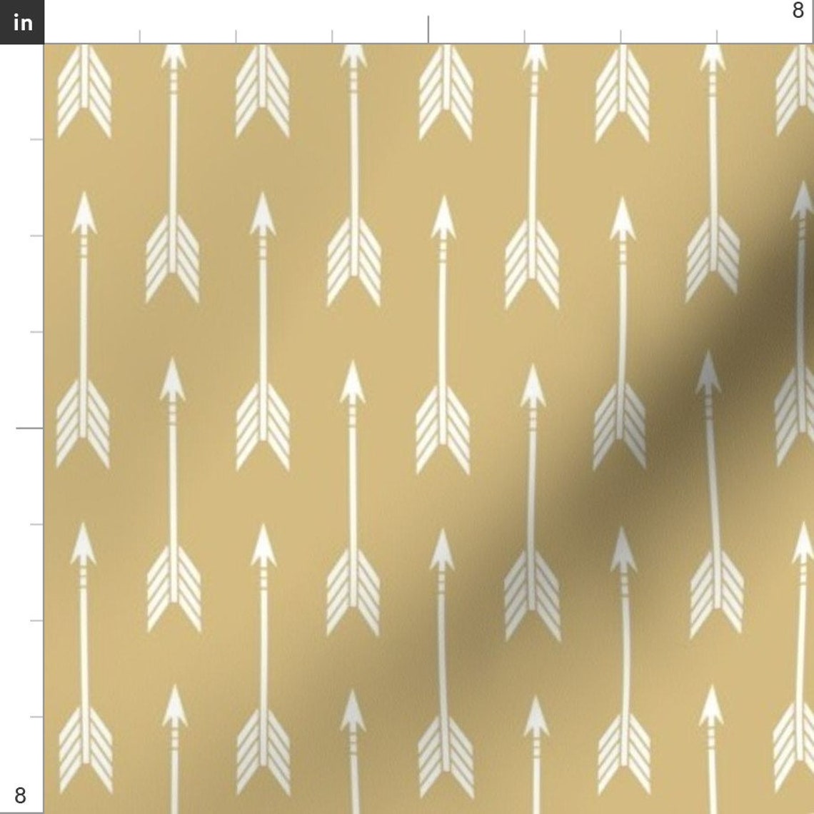 Arrows / Honey Custom Fabric by Little Arrow Design Cotton - Etsy