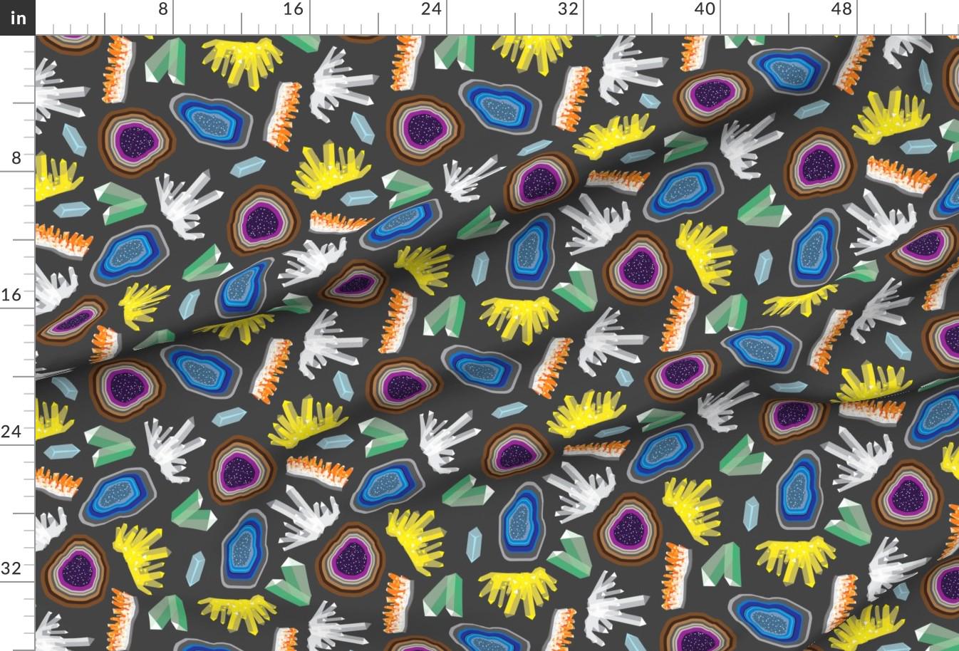 Earth Science Geodes Fabric - Mineralogy Magic by Sammyk - Earth ...