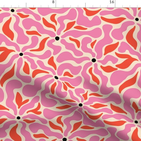 Orange Pink Fabric - Etsy
