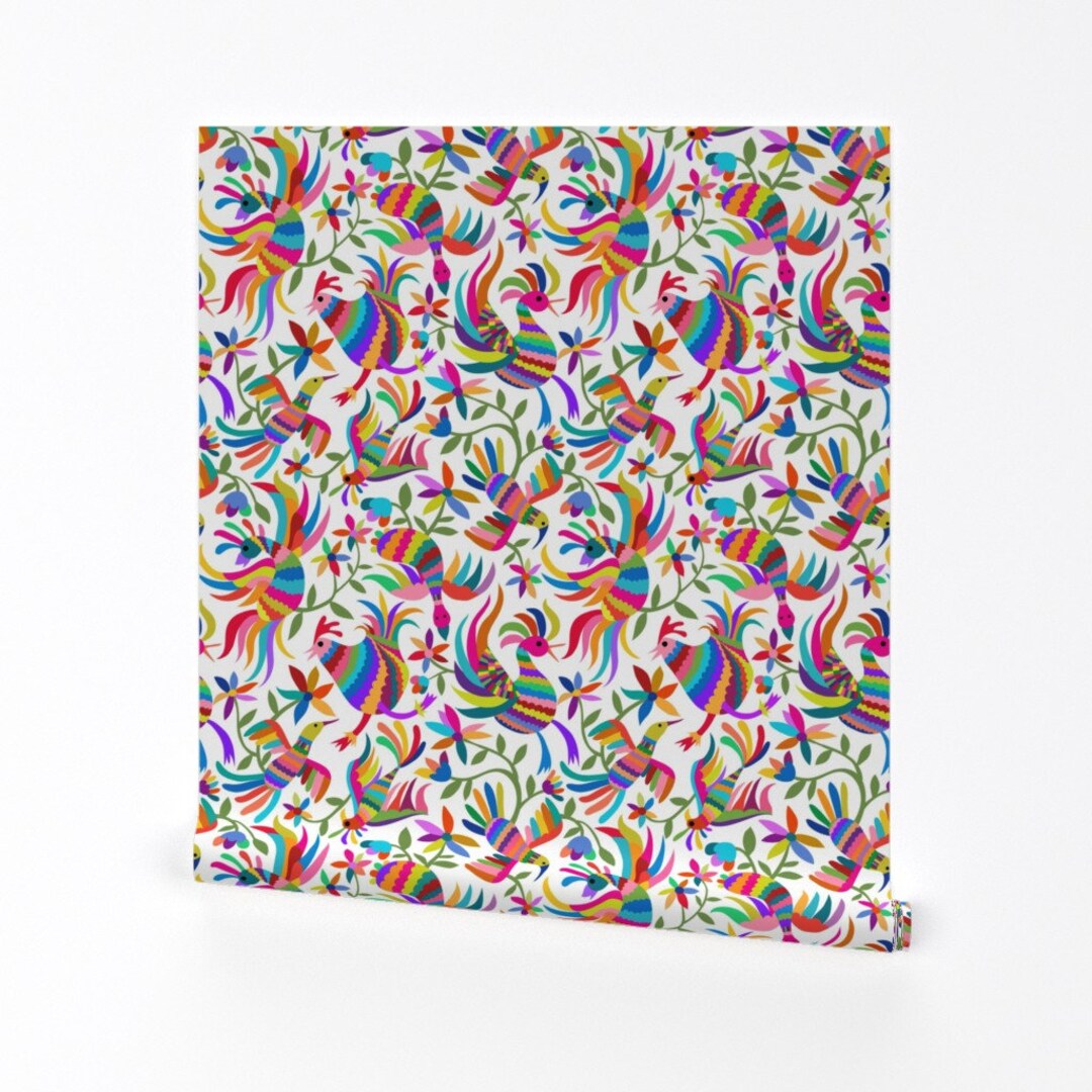 Otomi Wallpaper Flying Otomi Birds Ole by Vo Aka Virginiao Pink Custom ...