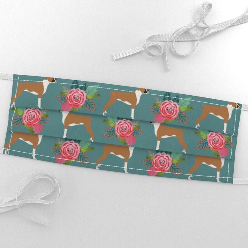 Boxer With Flowers Boxer Dogs Boxer Cute Dog Florals Pet | Etsy