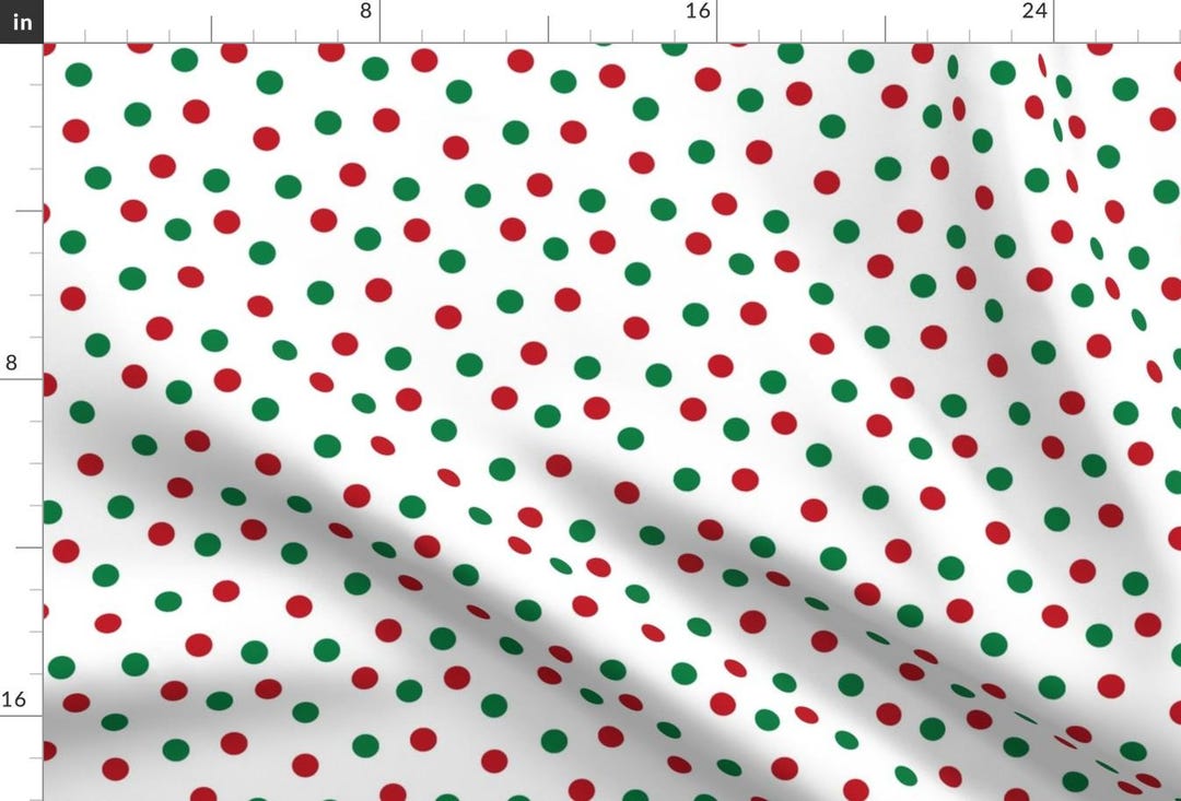 Holiday Polka Dots Fabric - Christmas Dots by Andrea_lauren - Red Green ...