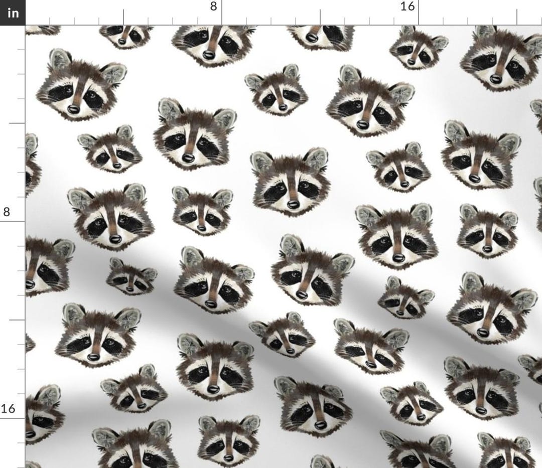 Raccoon Fabric Raccoons by Taraput Raccoon Trash Panda Cute Woodland ...