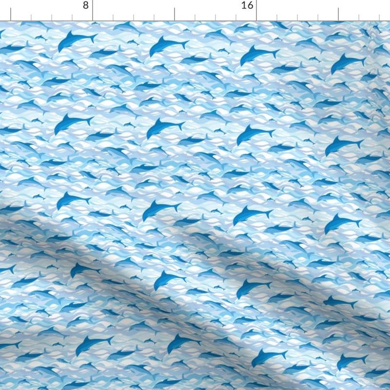 Dolphin Fabric - Etsy