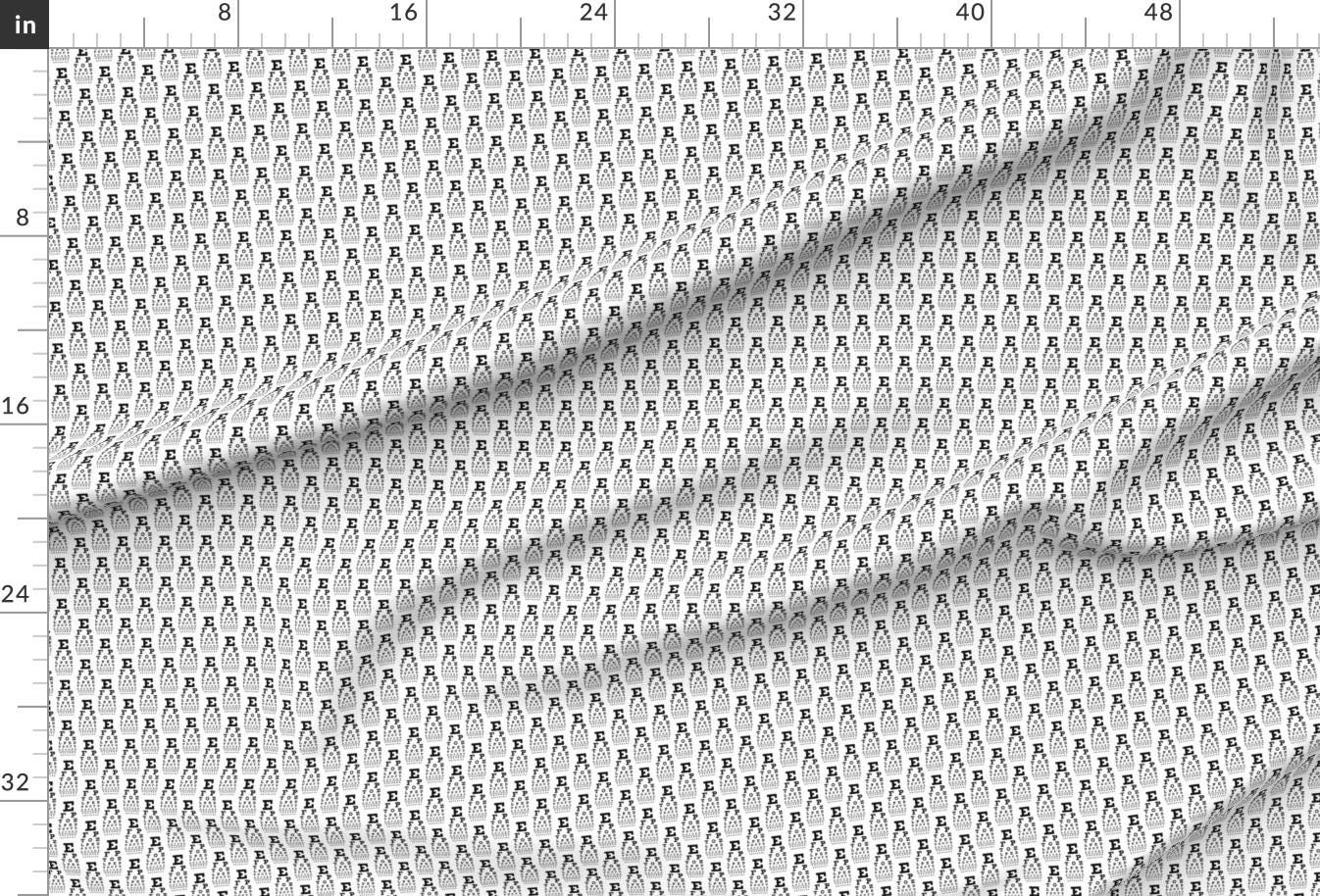 Vision Chart Fabric - Mini Vision Chart by Weavingmajor - Black White ...