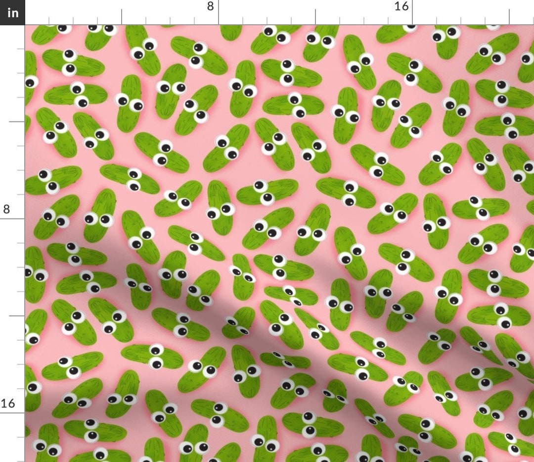 Googly Eyes Fabric Googly Pickles by Cynthiafrenette Green Veggie ...