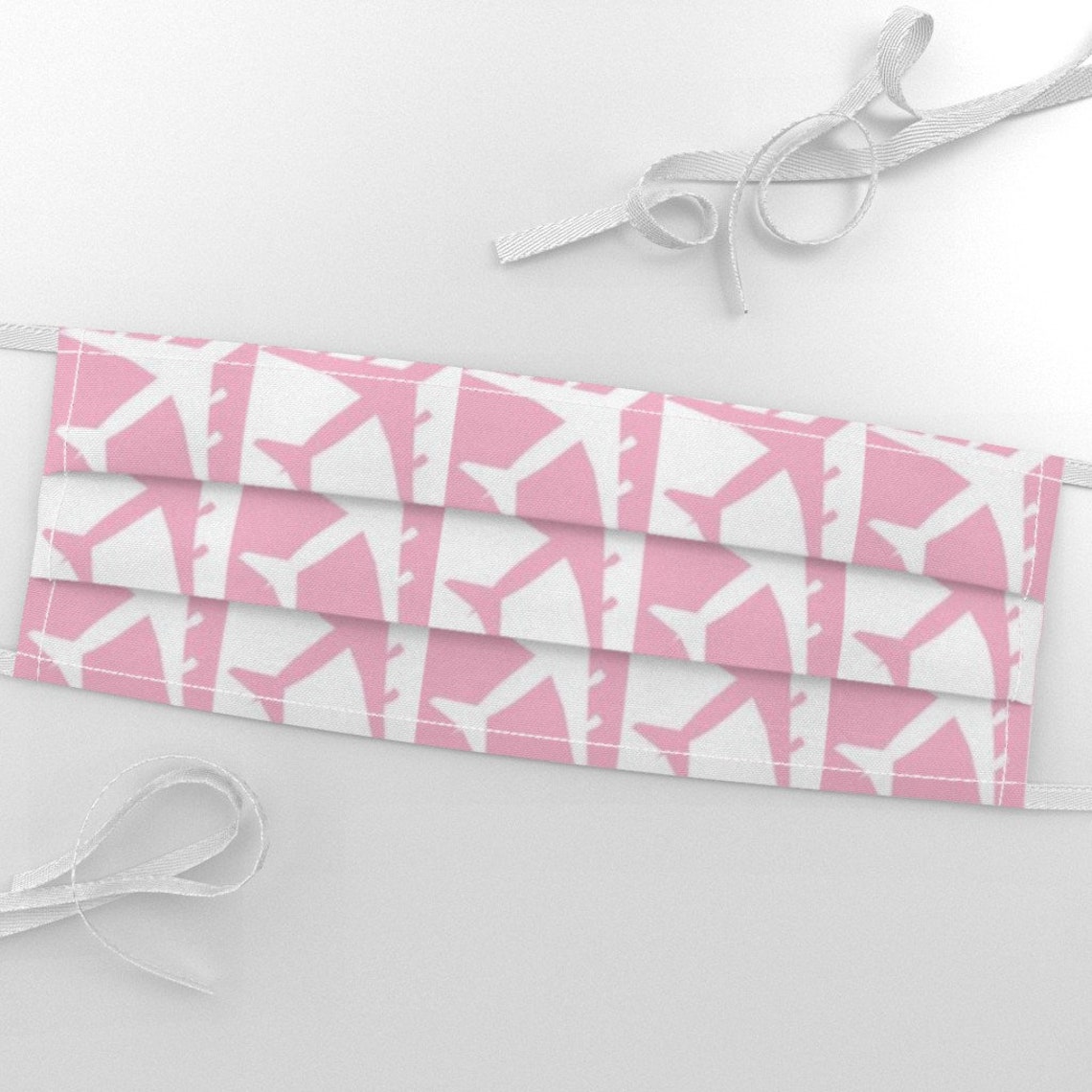 Airplane Fabric Pink Plane Check by Toothpanda Airplane - Etsy
