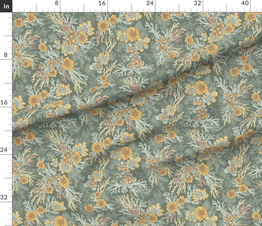 Lichen Fabric Lichen by Simut Fungus Nature Home Decor - Etsy