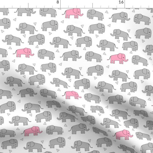 Pink and Grey Elephant Clipart Baby Girl Clip Art Set - Etsy
