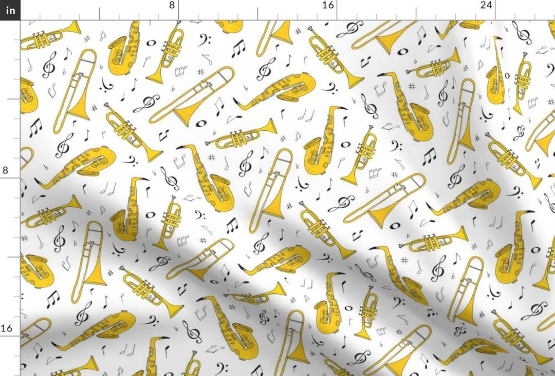 Brass Instrument Fabric - Instruments by Lprspr - Jazz Music Musician ...